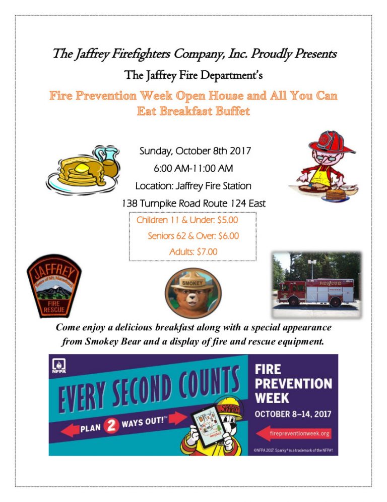 Fire Prevention Week Open House and All You Can Eat Buffet Breakfast ...
